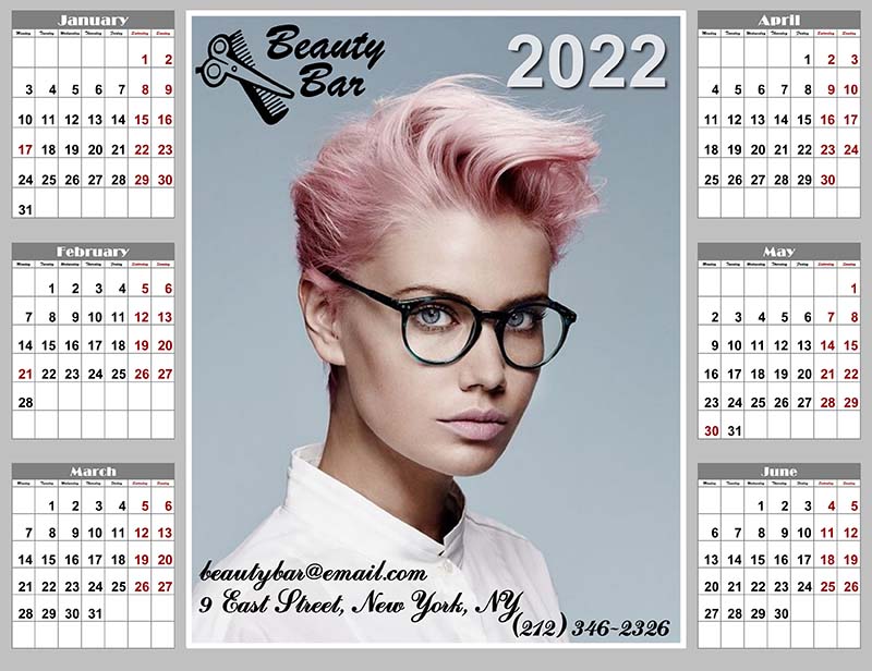 Promotional Calendars made with Photo Calendar Creator